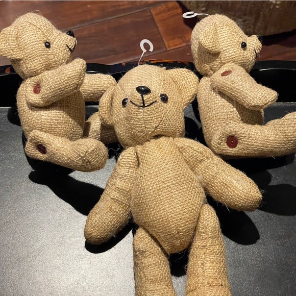 Vintage | Holiday | Vintage Rare Brown Burlap Bearbutton Accents ...